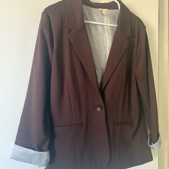 Cato | Jackets & Coats | Cato Fashion Brown Blazer Fully Lined With ...